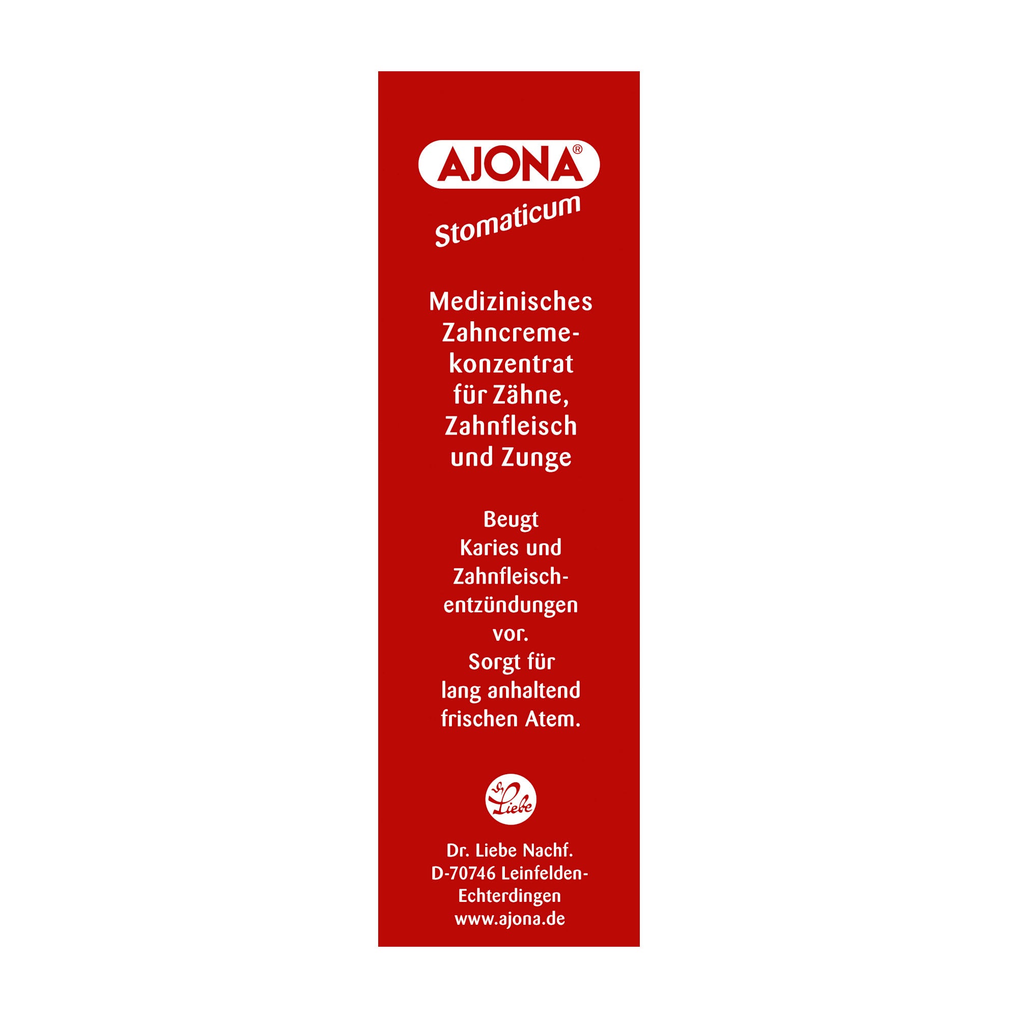 Ajona Stomaticum fluoride-free medical toothpaste concentrate, 25 mL ...