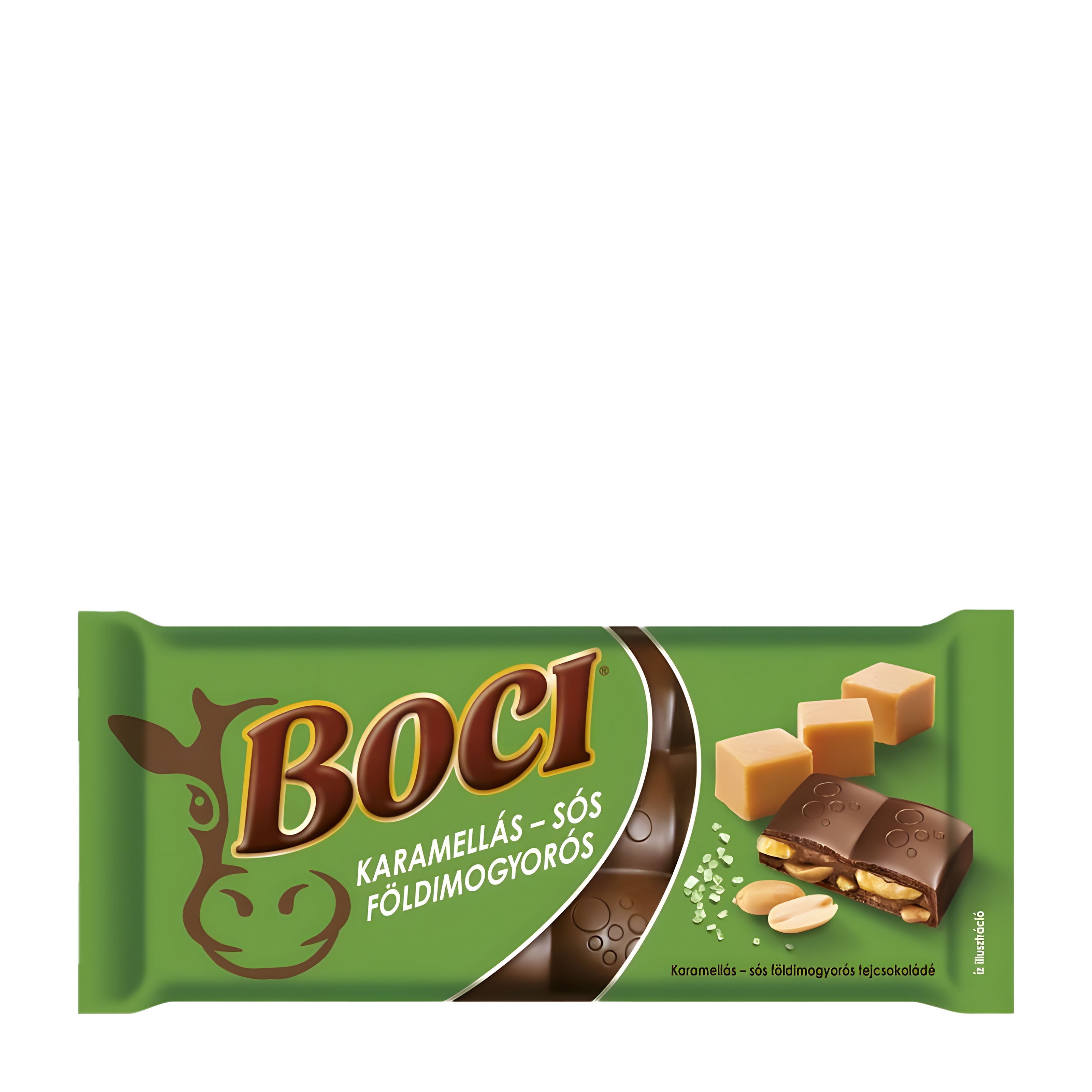 Boci Tablette de chocolat au lait Caramel et Cacahuètes salées, 105 g ...