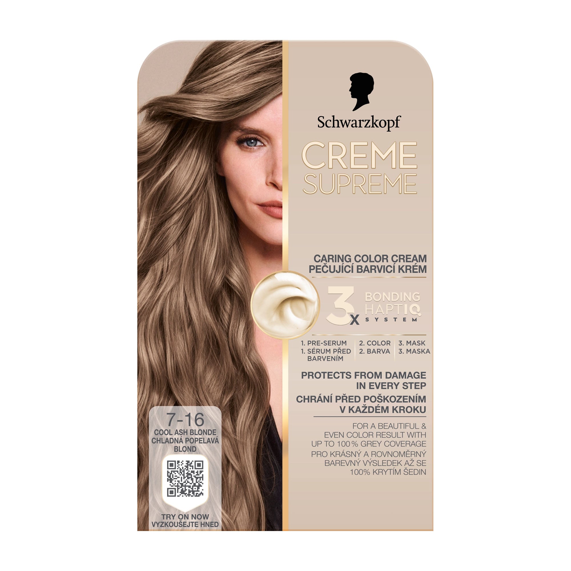 Schwarzkopf CREME SUPREME 7-16 cool ash blonde nourishing cream color ...