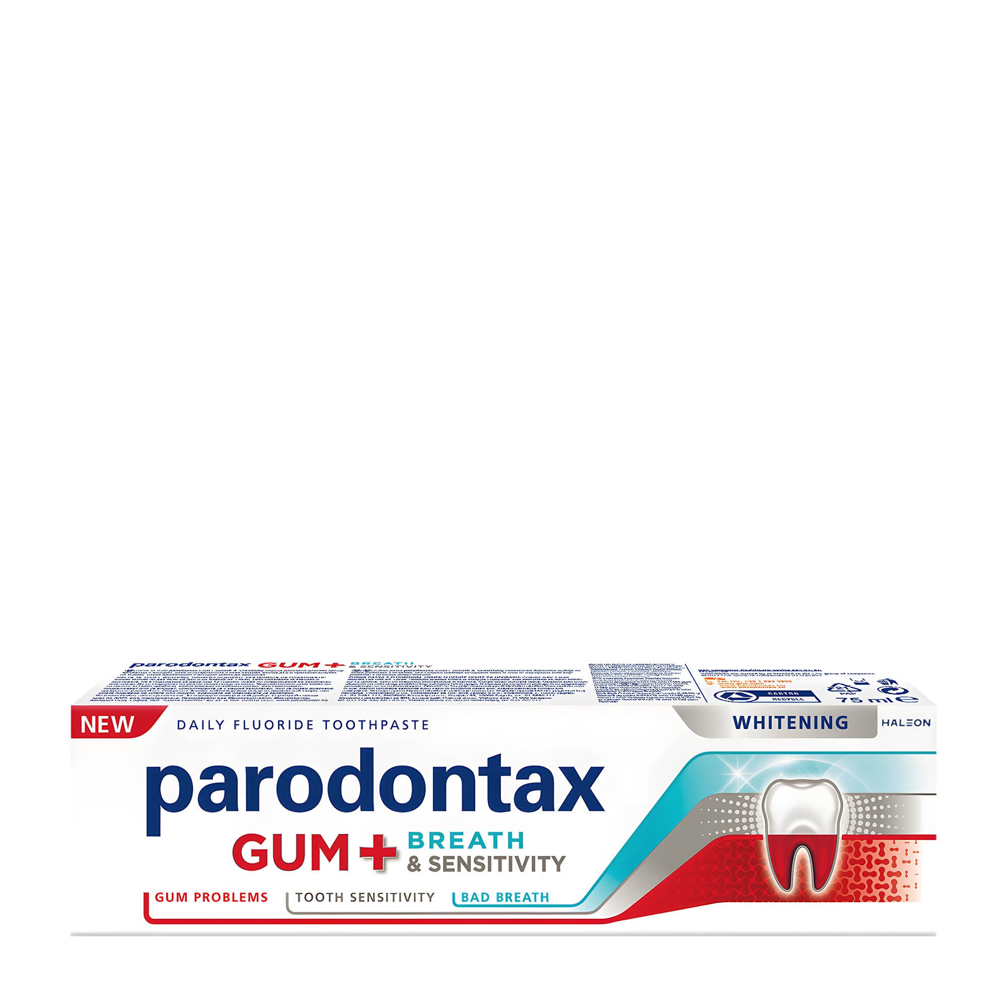 Parodontax Gum + Breath & Sensitivity whitening toothpaste, 75 mL ...
