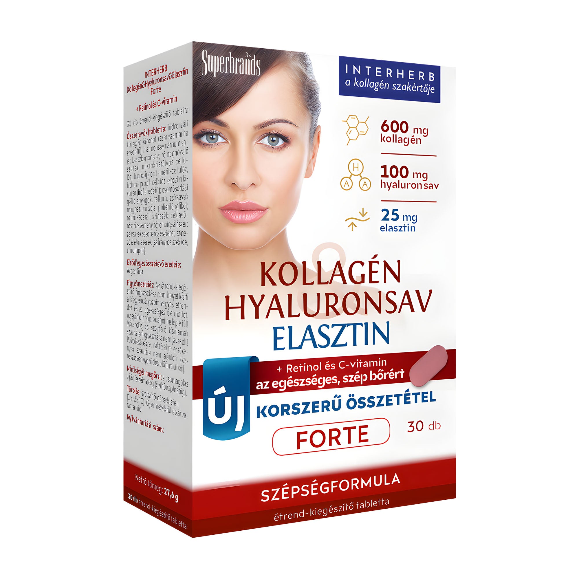 Interherb Collagen & Hyaluronic Acid Tablets FORTE, 30 Ct – Peppery Spot