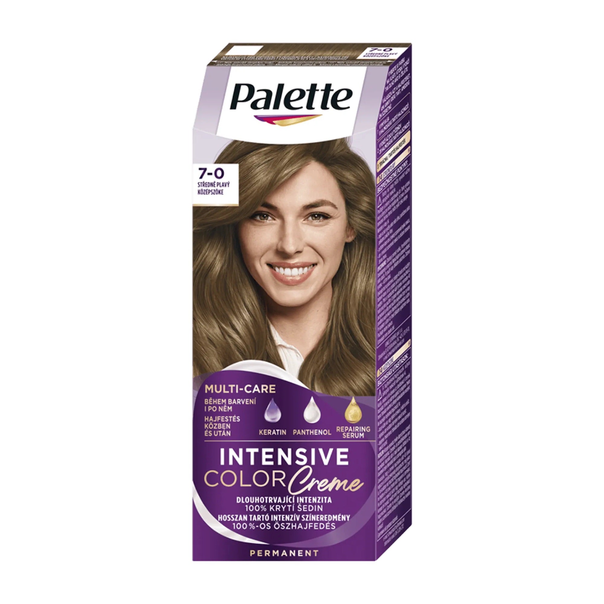 Schwarzkopf Palette Intensive 7-0 Medium Blonde permanent hair color ...