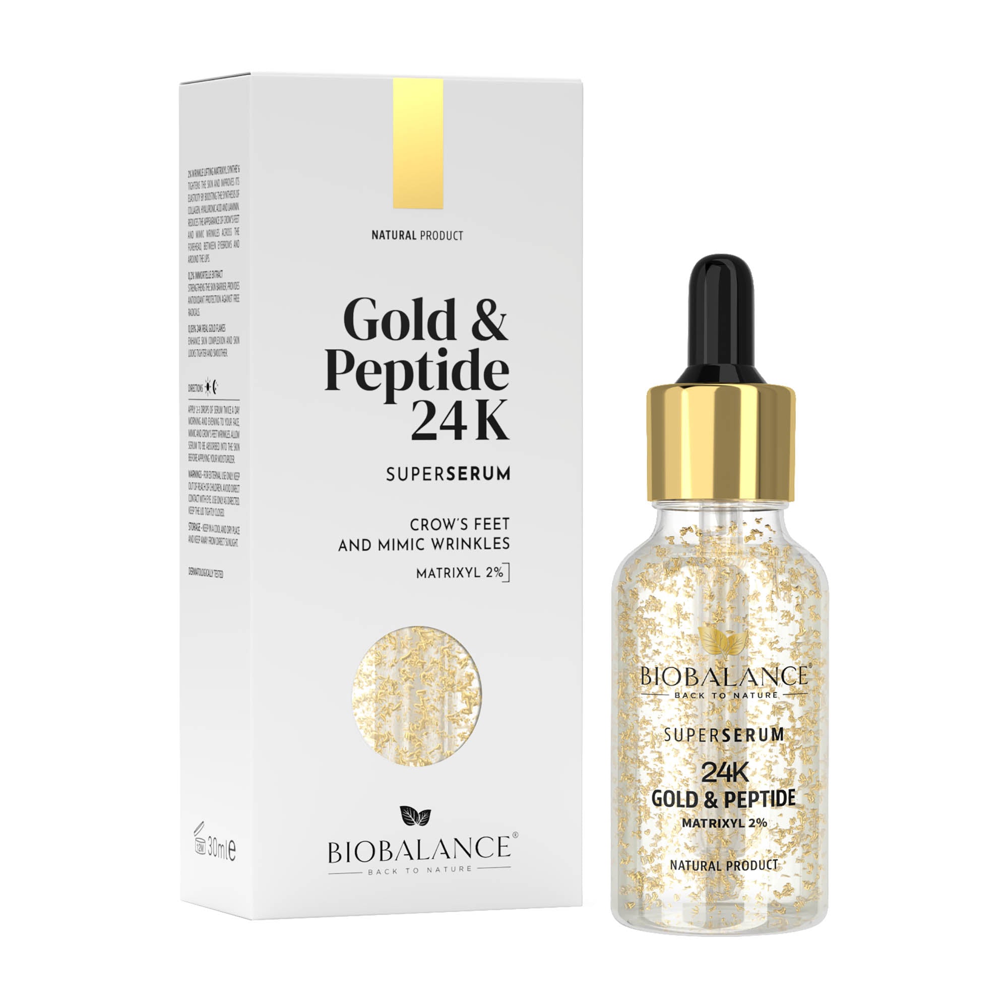 Biobalance Gold & Peptide 24k crow’s feet and mimic wrinkles super ser ...